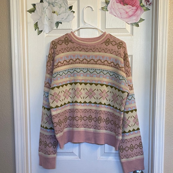 ROMWE | Sweaters | Romwe Multicolor Patterned Womens Sweater | Poshmark